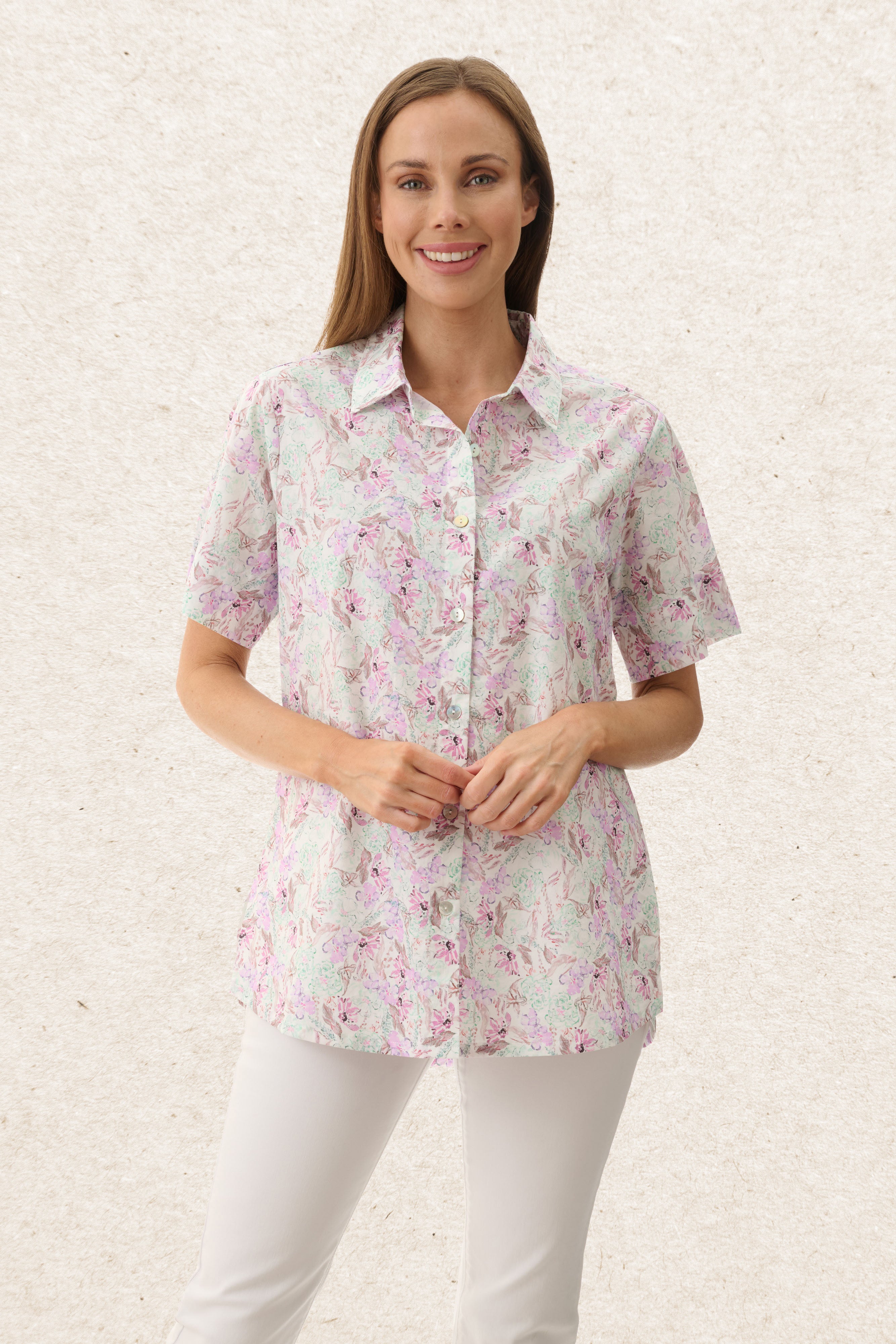 6MT33F - Foxglove short sleeve shirt - Givoni Australia